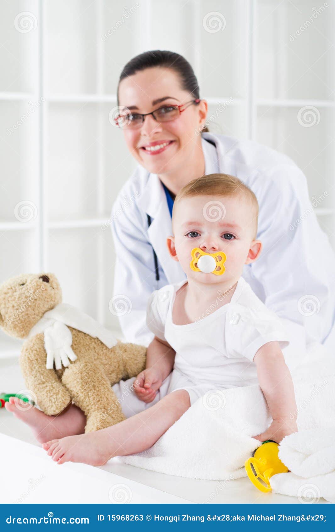 Doctor and kid stock image. Image of comforting, confident - 15968263