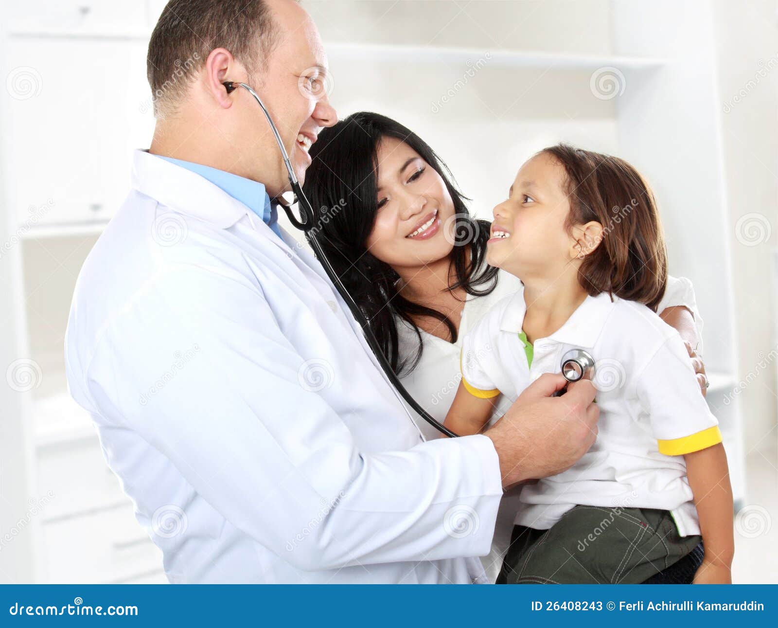 Doctor with kid stock image. Image of male, parent, practitioner - 26408243