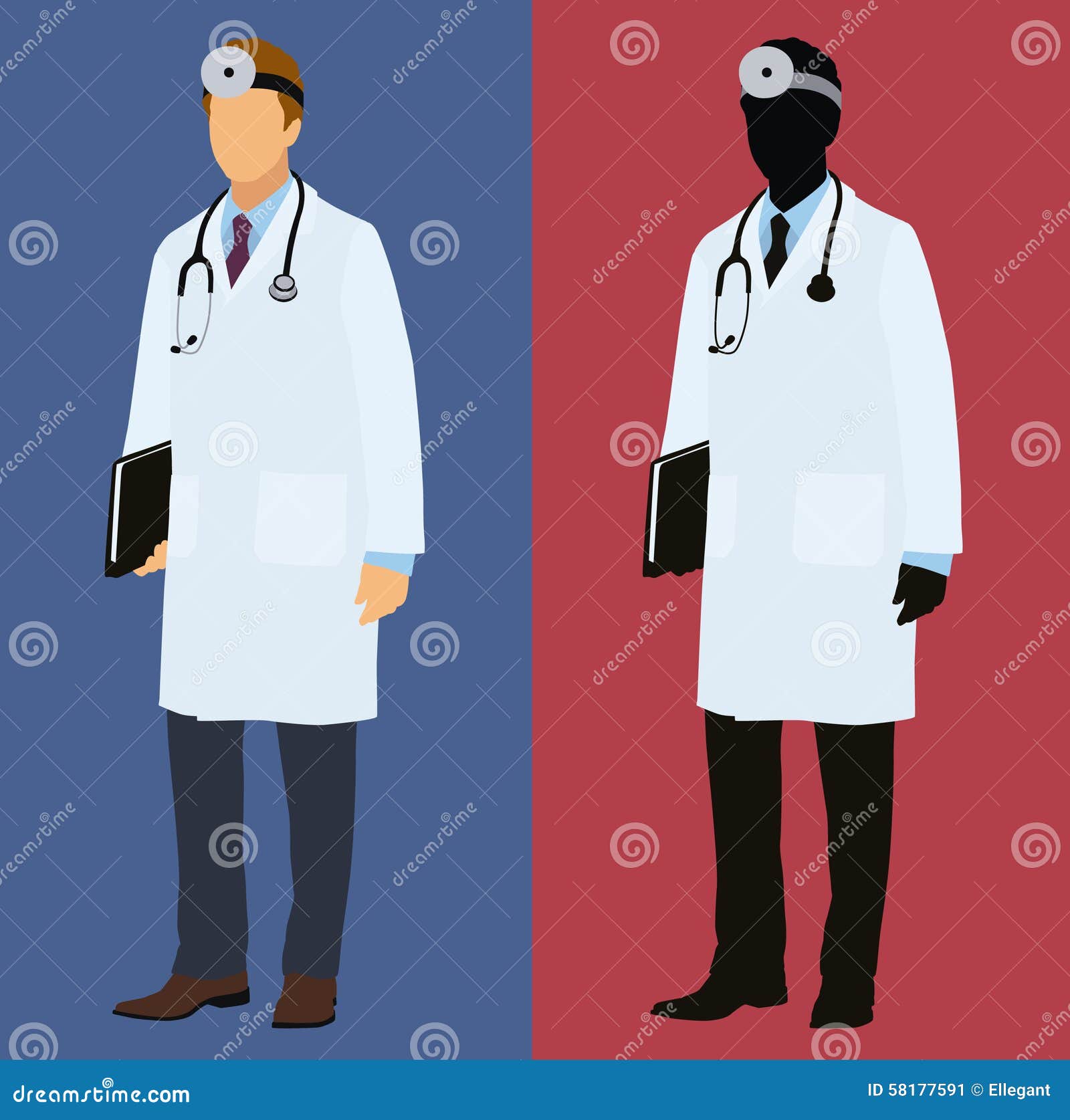 Doctor in Lab Coat stock vector. Illustration of male - 58177591