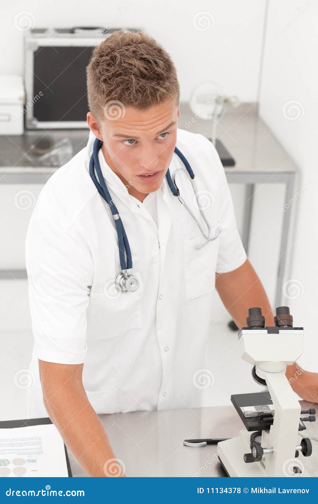 Doctor in laboratory stock photo. Image of doctor, young - 11134378