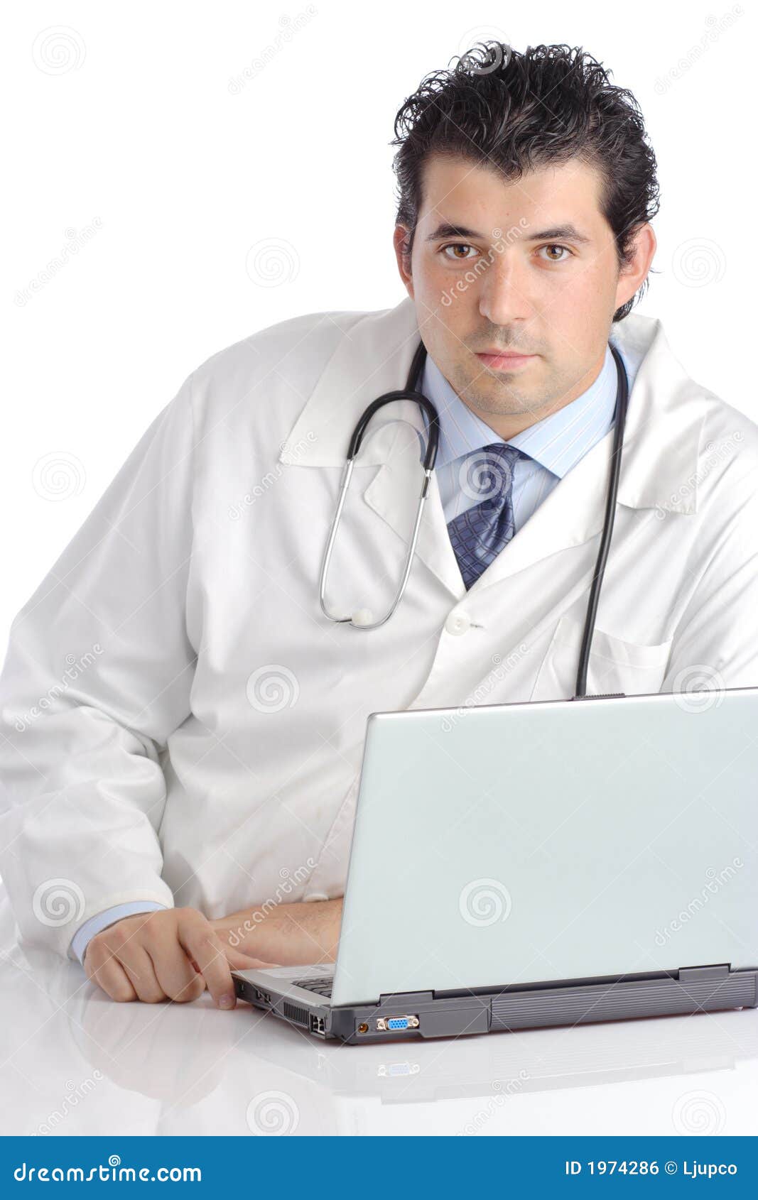 Doctor with a laptop stock photo. Image of career, professional - 1974286