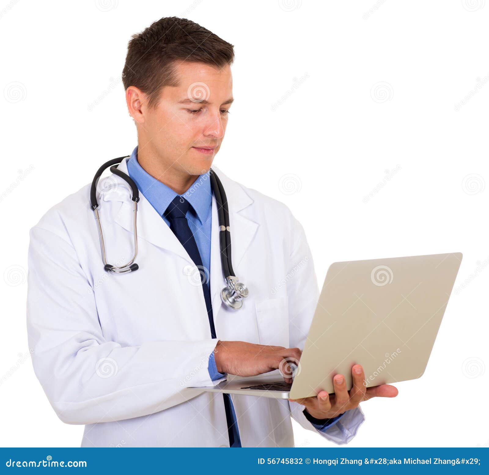 Doctor laptop computer stock photo. Image of health, healthcare - 56745832