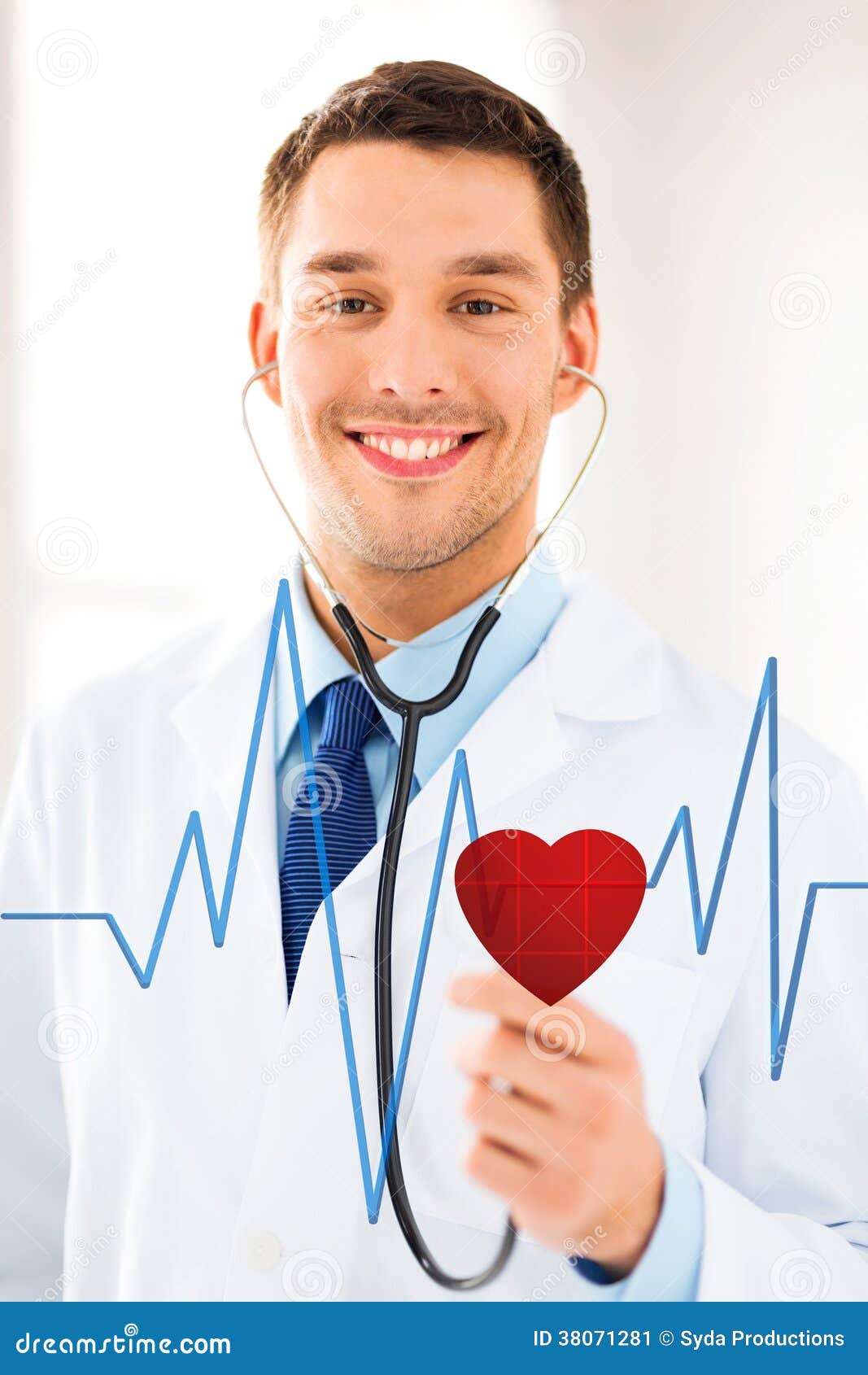 Doctor Listening To Heart Beat Stock Image - Image of clinical ...