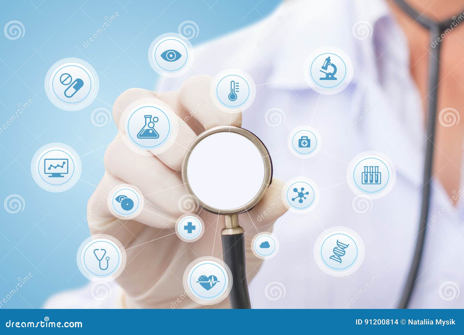Doctor Listens and Conducting a Survey. Stock Photo - Image of cross ...
