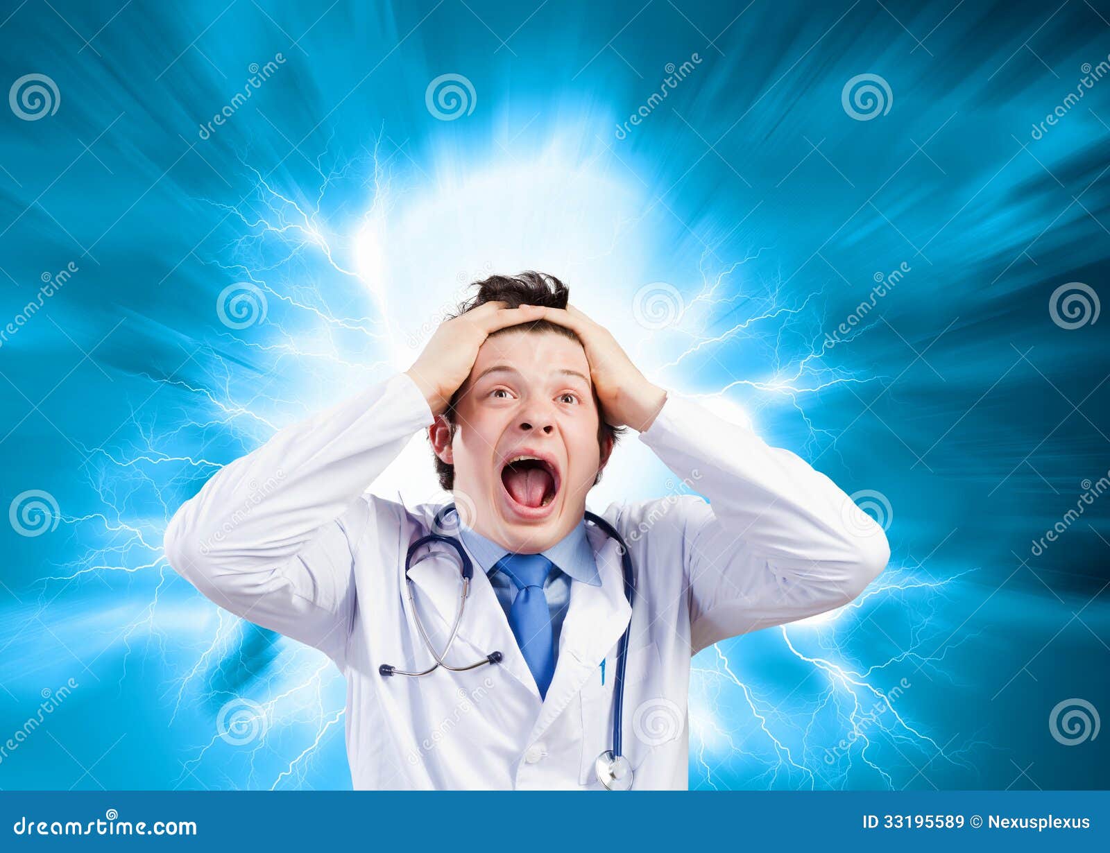 Doctor loco imagen de archivo. Imagen de enojado, cara - 33195589