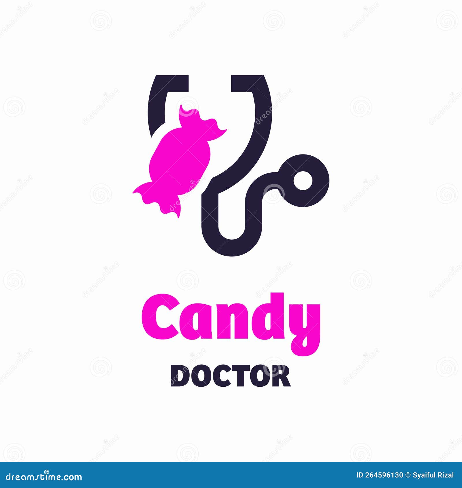 Candy Doctor Logo stock illustration. Illustration of candy - 264596130