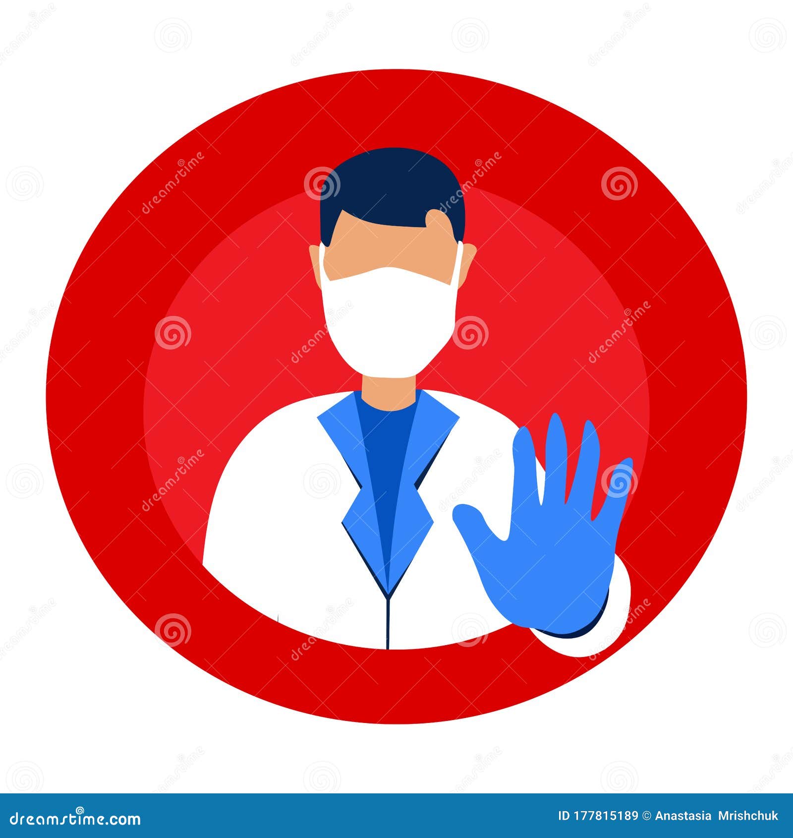 Doctor Logo with Gloves and Mask. Vector Illustration Stock ...