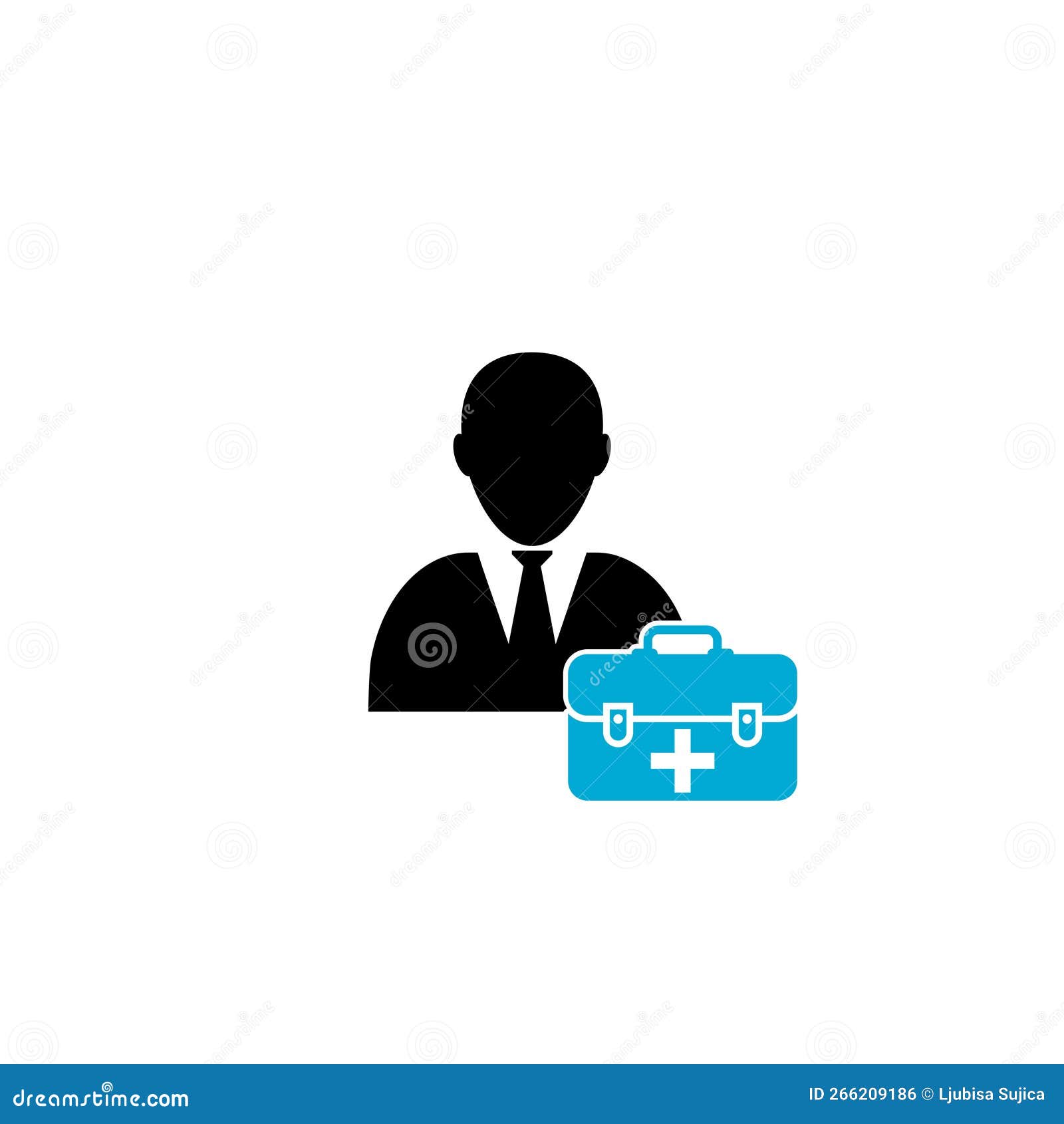 Doctor Logo Icon Isolated on White Background Stock Vector ...