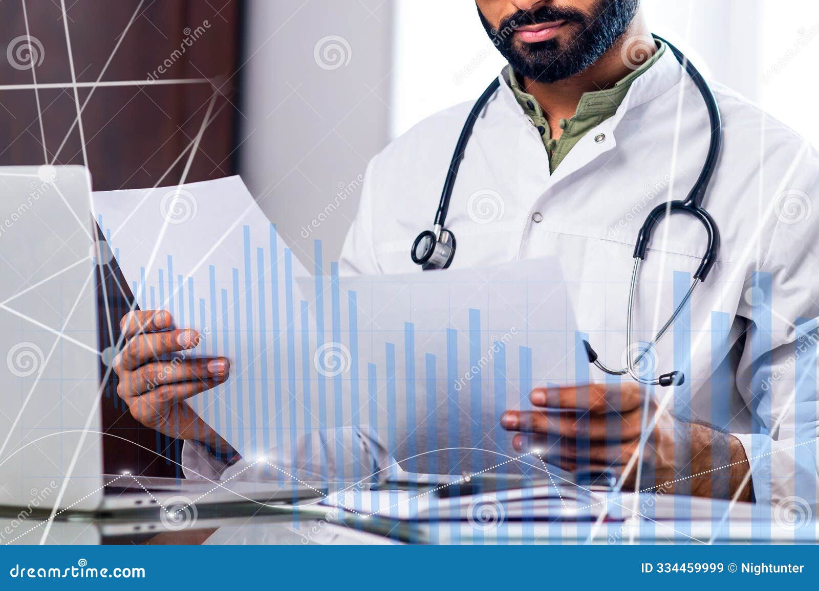 Doctor Graph Analyzing Electrocardiogram Royalty-Free Stock Photo | CartoonDealer.com #32860053