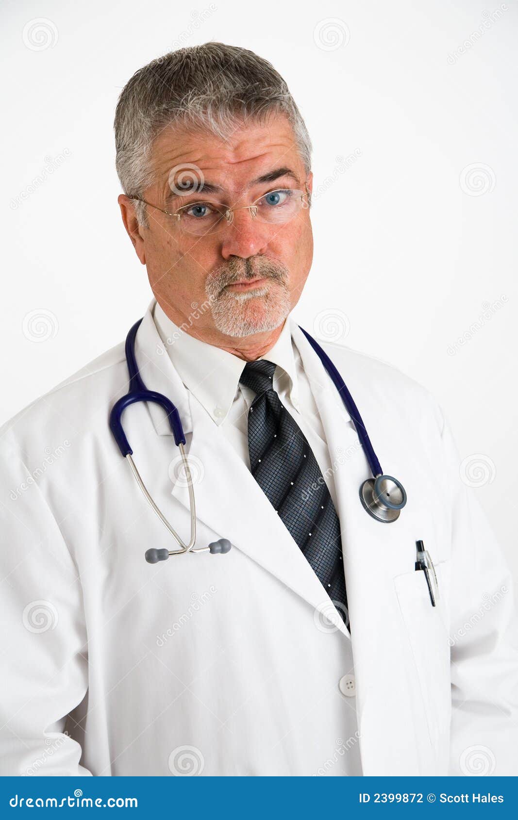 Doctor looking concerned stock photo. Image of disapprove - 2399872