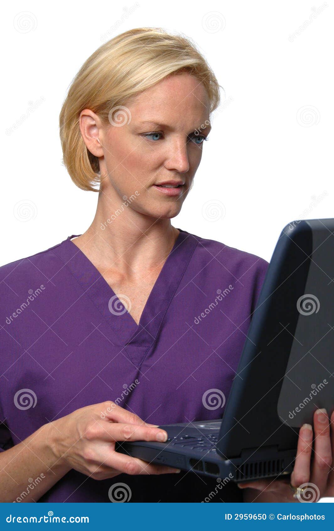 Doctor Looking To a Lap Top Co Stock Photo - Image of medicine ...