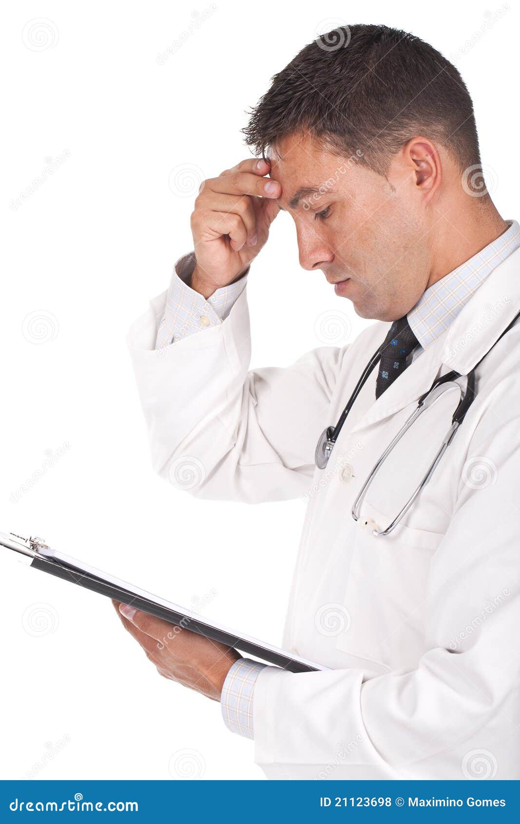 Doctor looking worried stock photo. Image of anxious - 21123698