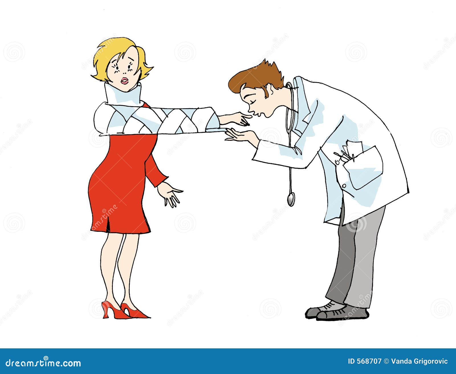 Doctor in love stock illustration. Illustration of patient - 568707