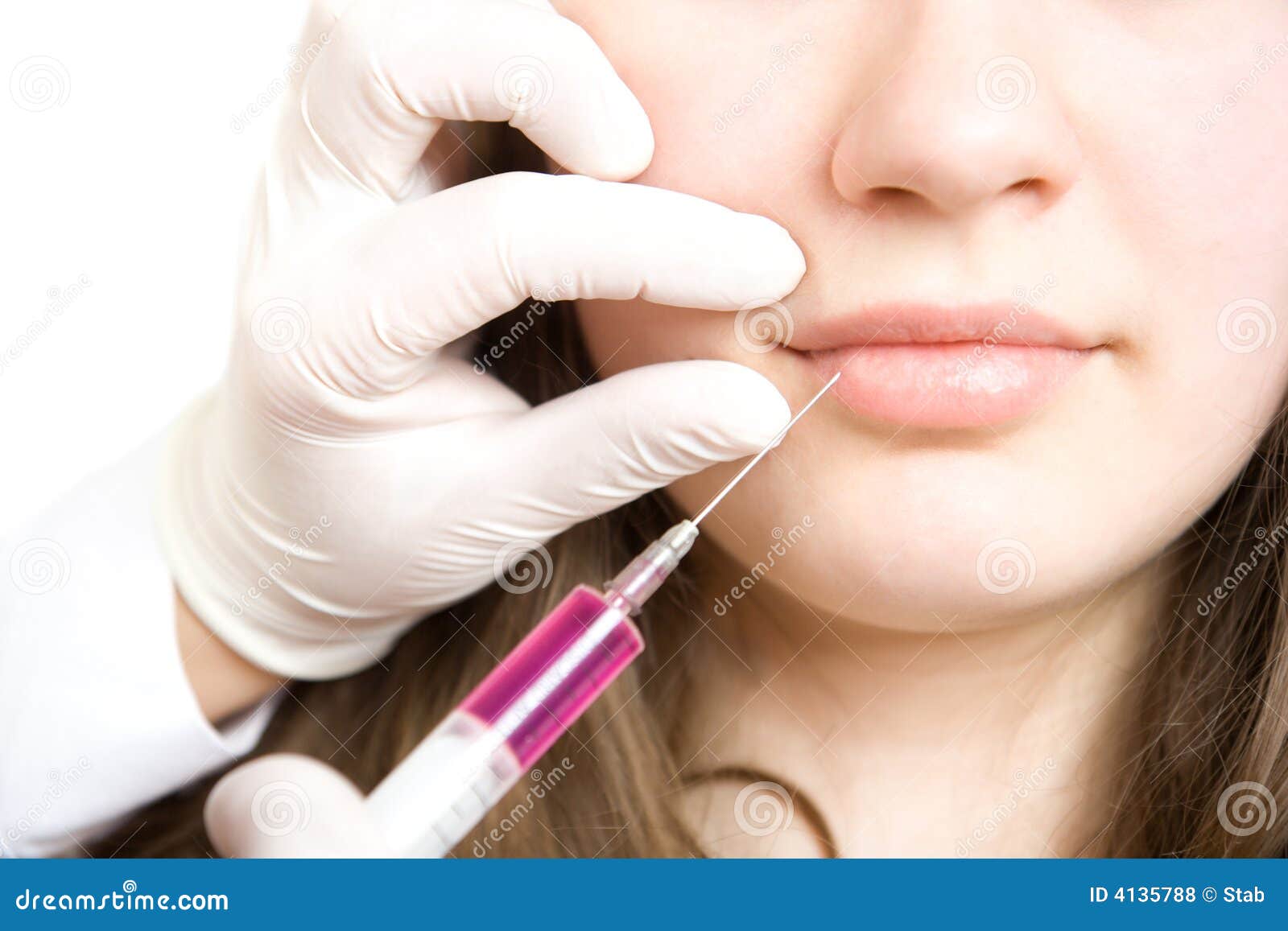 Doctor Making Injection in Women Lips Stock Photo - Image of laboratory ...