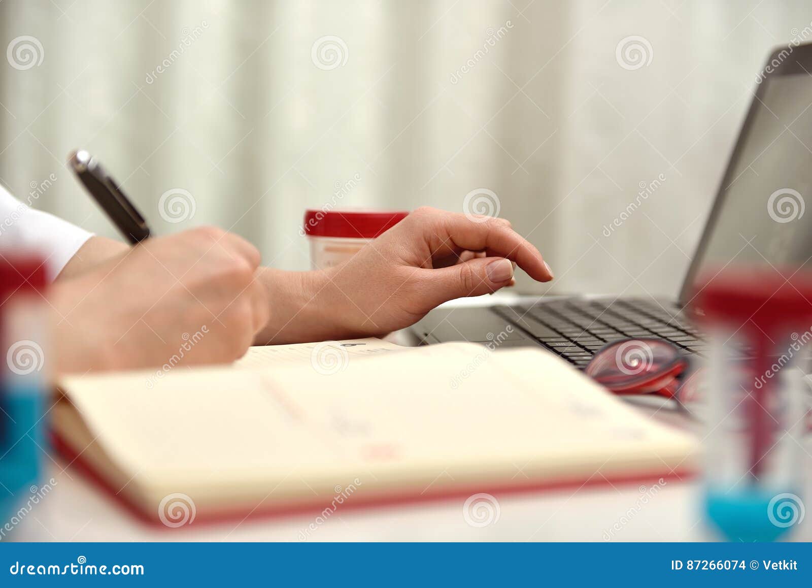 Doctor Making Notes in Diary Stock Photo - Image of doctor, clinical ...