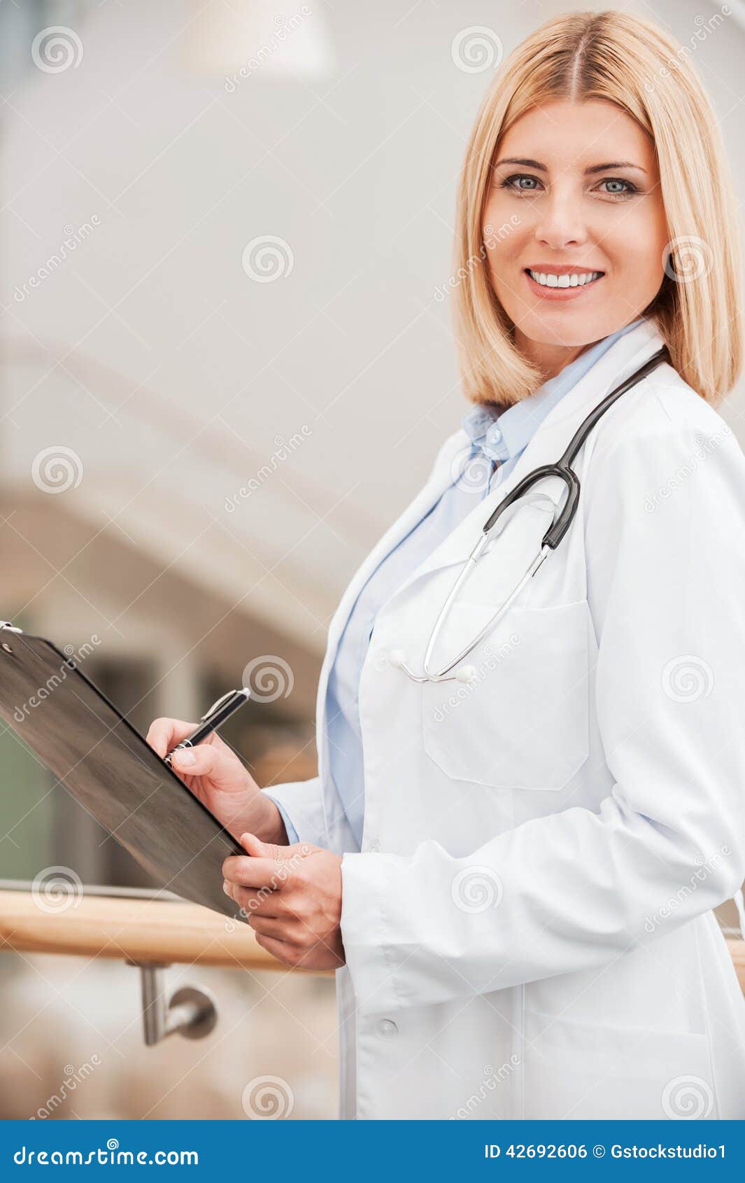 Doctor making notes. stock photo. Image of person, caucasian - 42692606