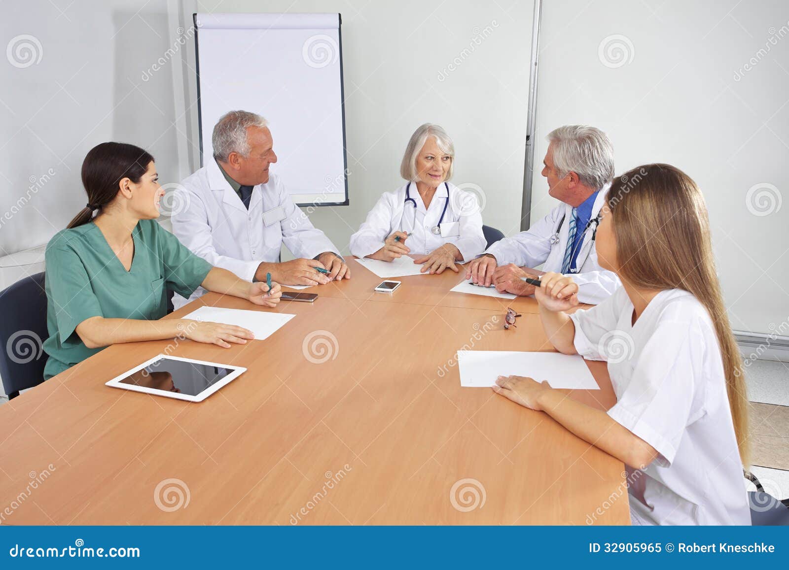 Doctor Making Schedule in Team Meeting Stock Image - Image of people ...
