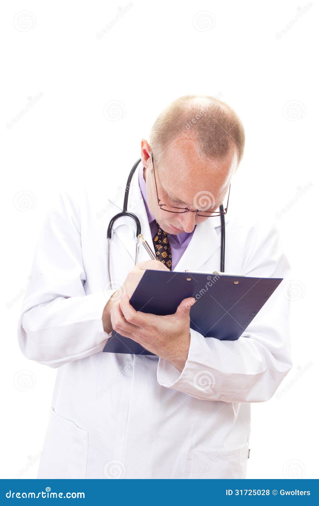 Doctor Making Some Important Notes for Diagnosis Stock Photo - Image of ...