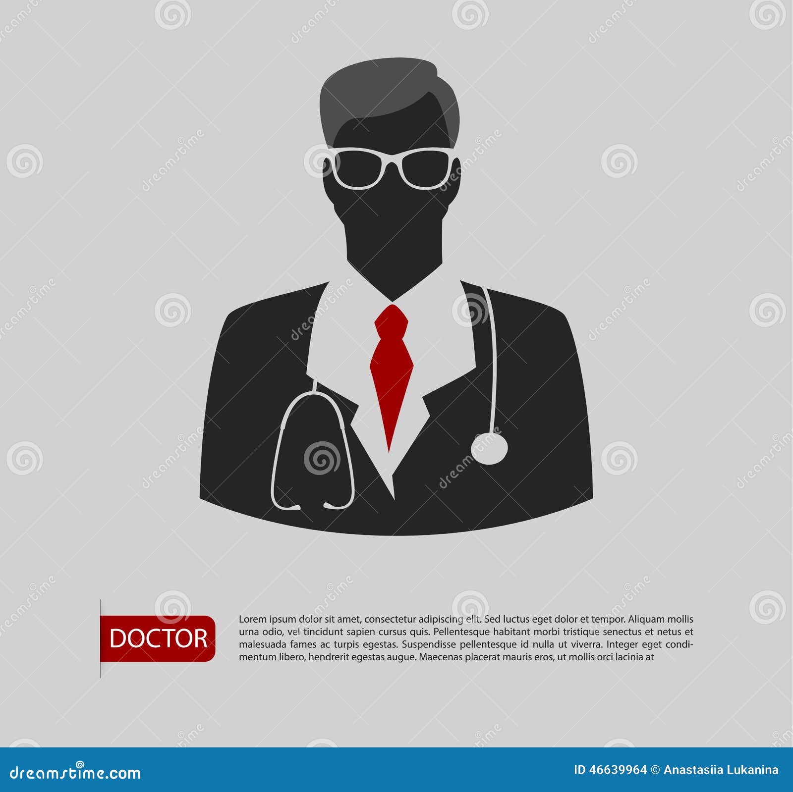 Doctor man icon 2 colors stock vector. Illustration of illustrations ...