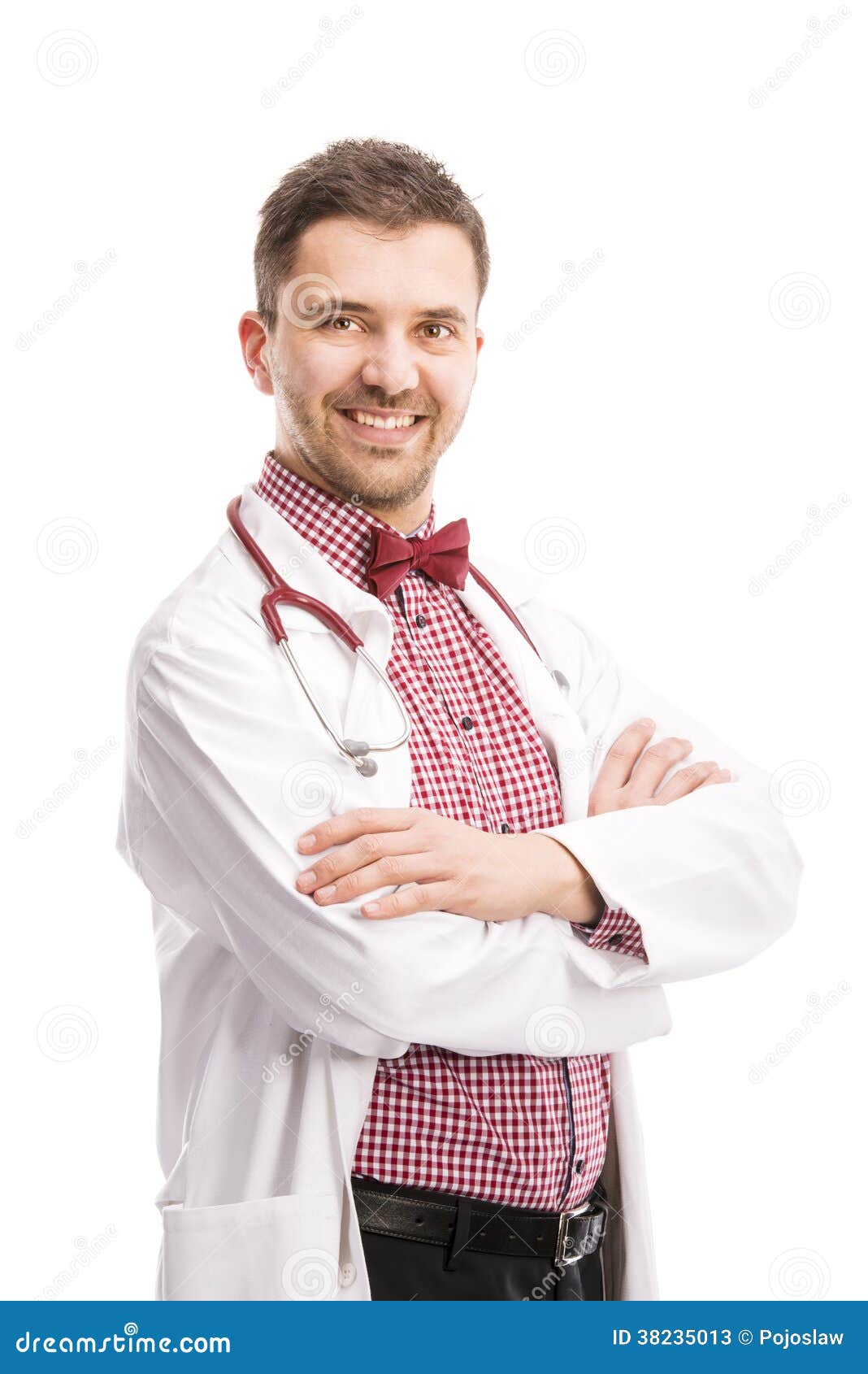 Doctor Man with Stethoscope Stock Image - Image of background, work ...