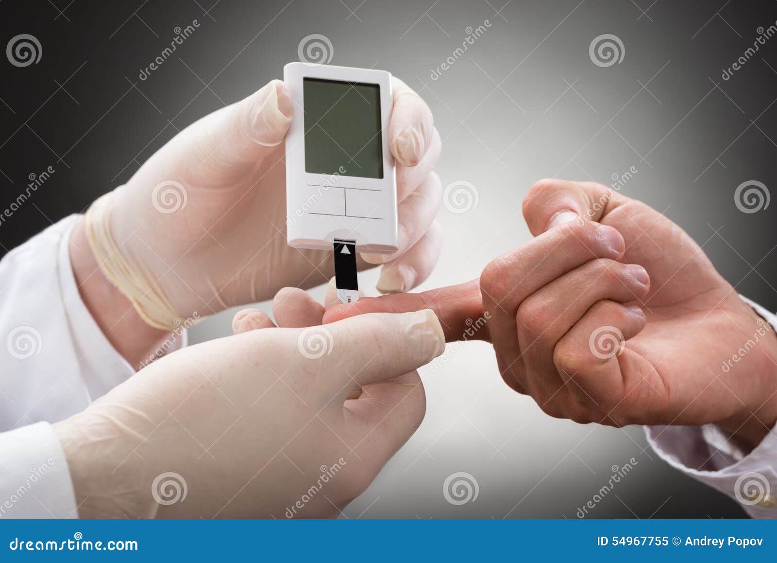 Doctor Measuring Sugar Reading of Patient Stock Image - Image of ...