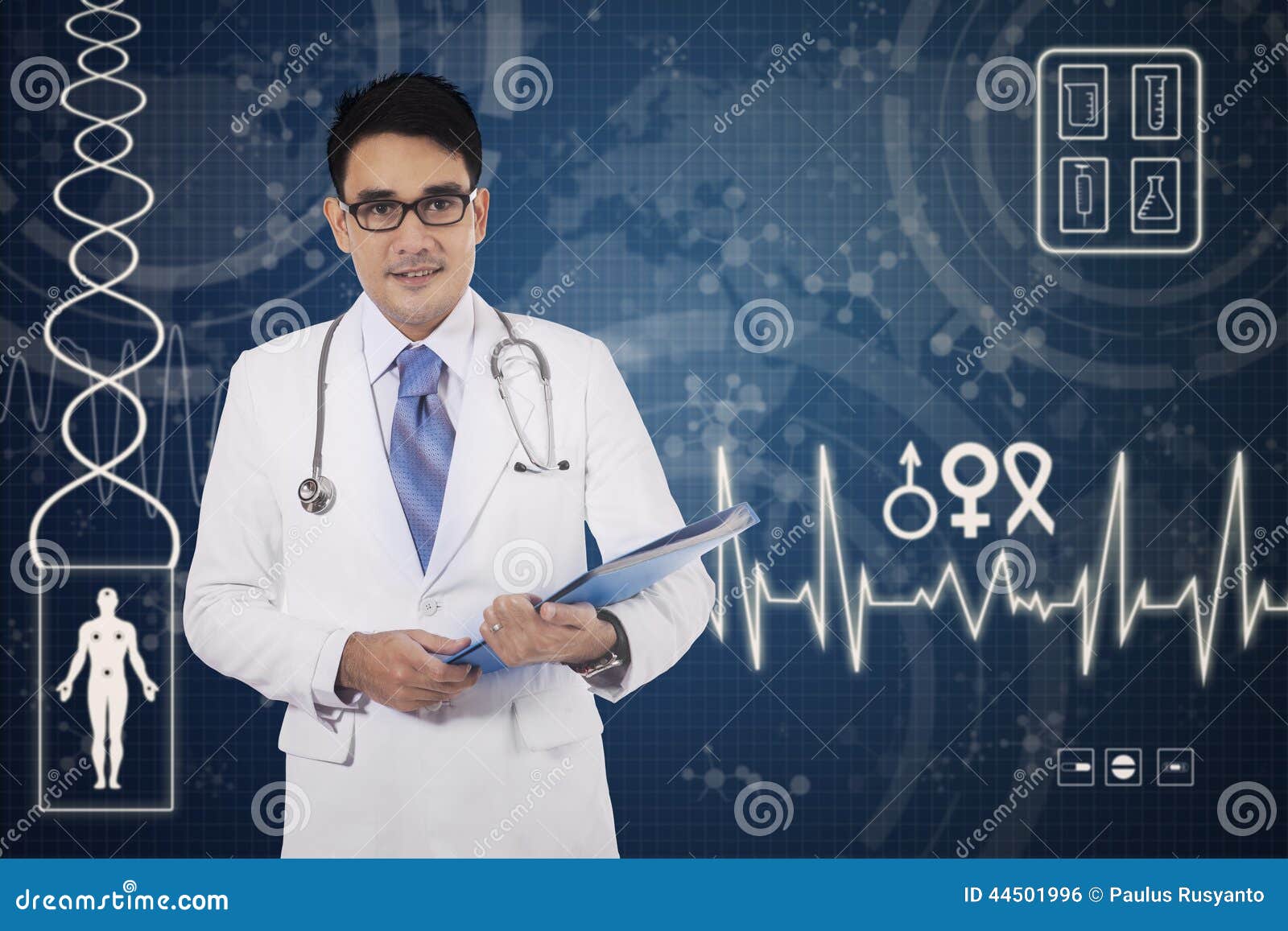 Doctor with Medical Background Stock Photo - Image of clinic, file ...