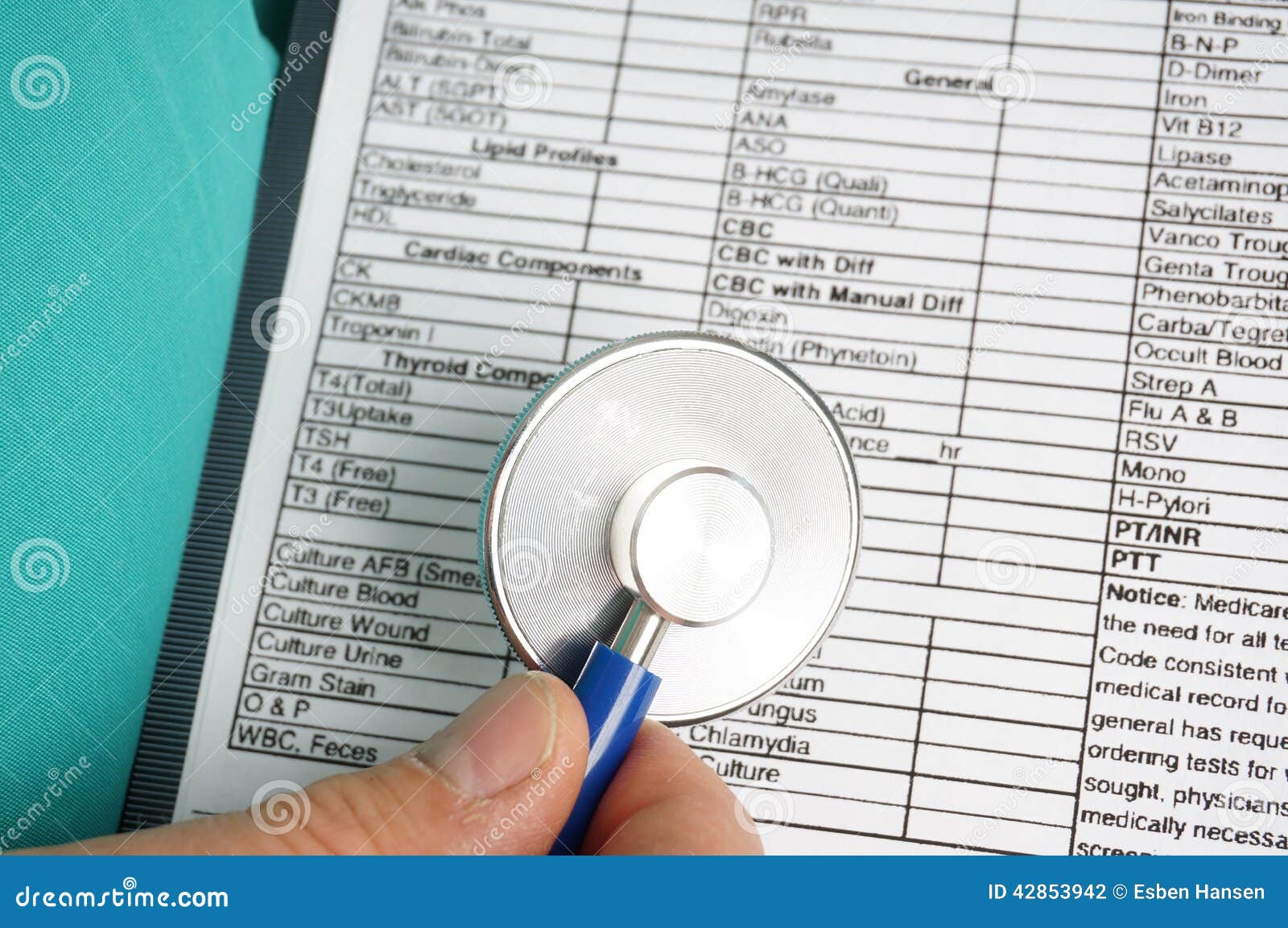 Doctor with Medical Chart and Stethoscope Stock Photo - Image of ...