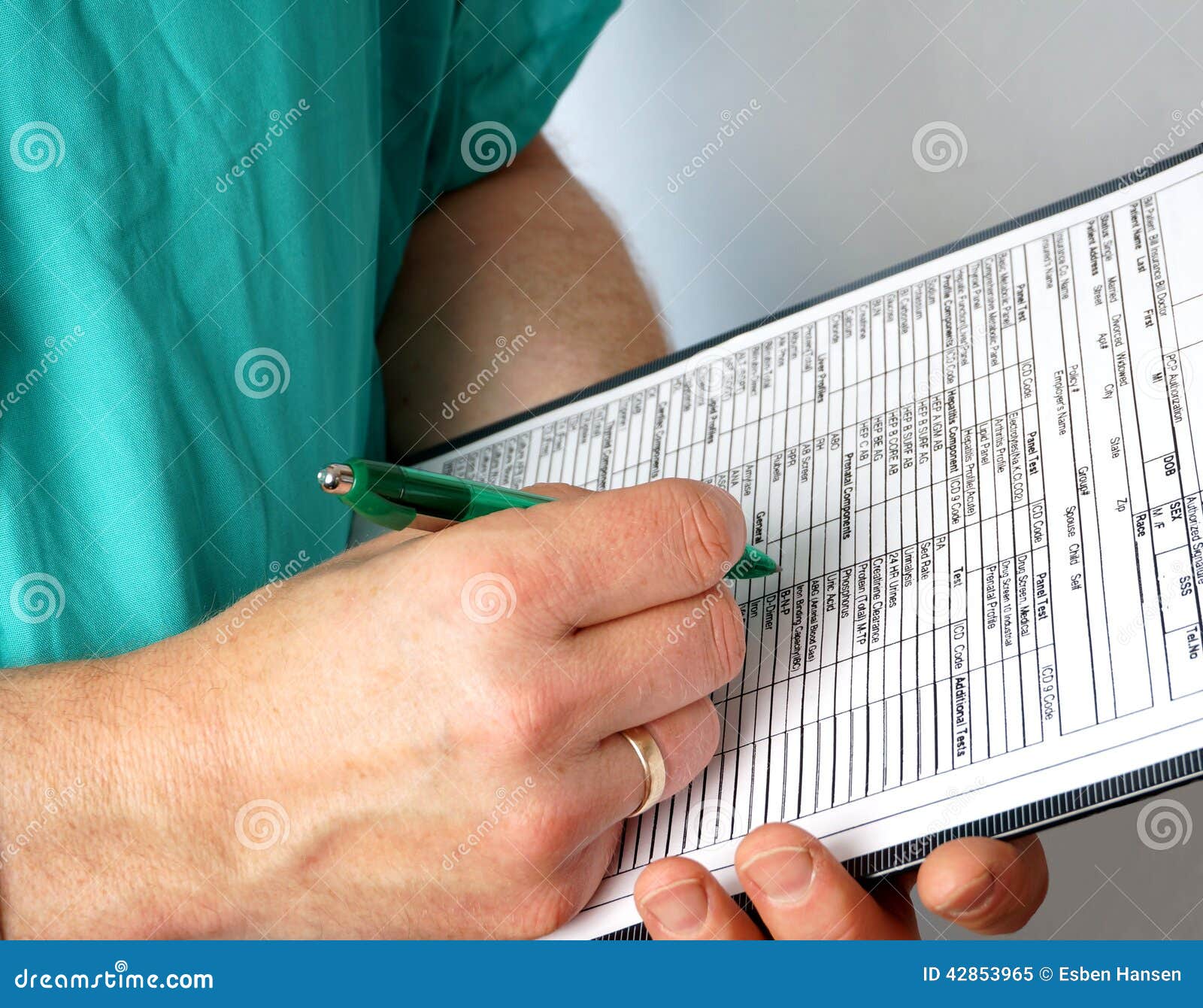 Doctor with Medical Chart and Stethoscope Stock Image - Image of ...