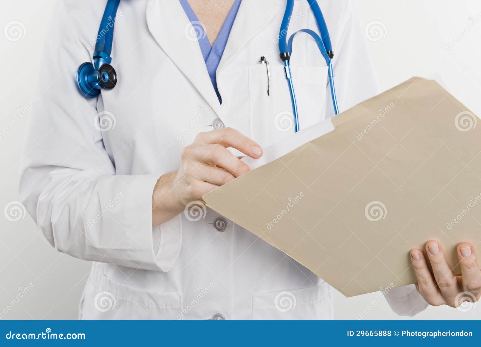 Doctor with Medical File stock photo. Image of file, standing - 29665888