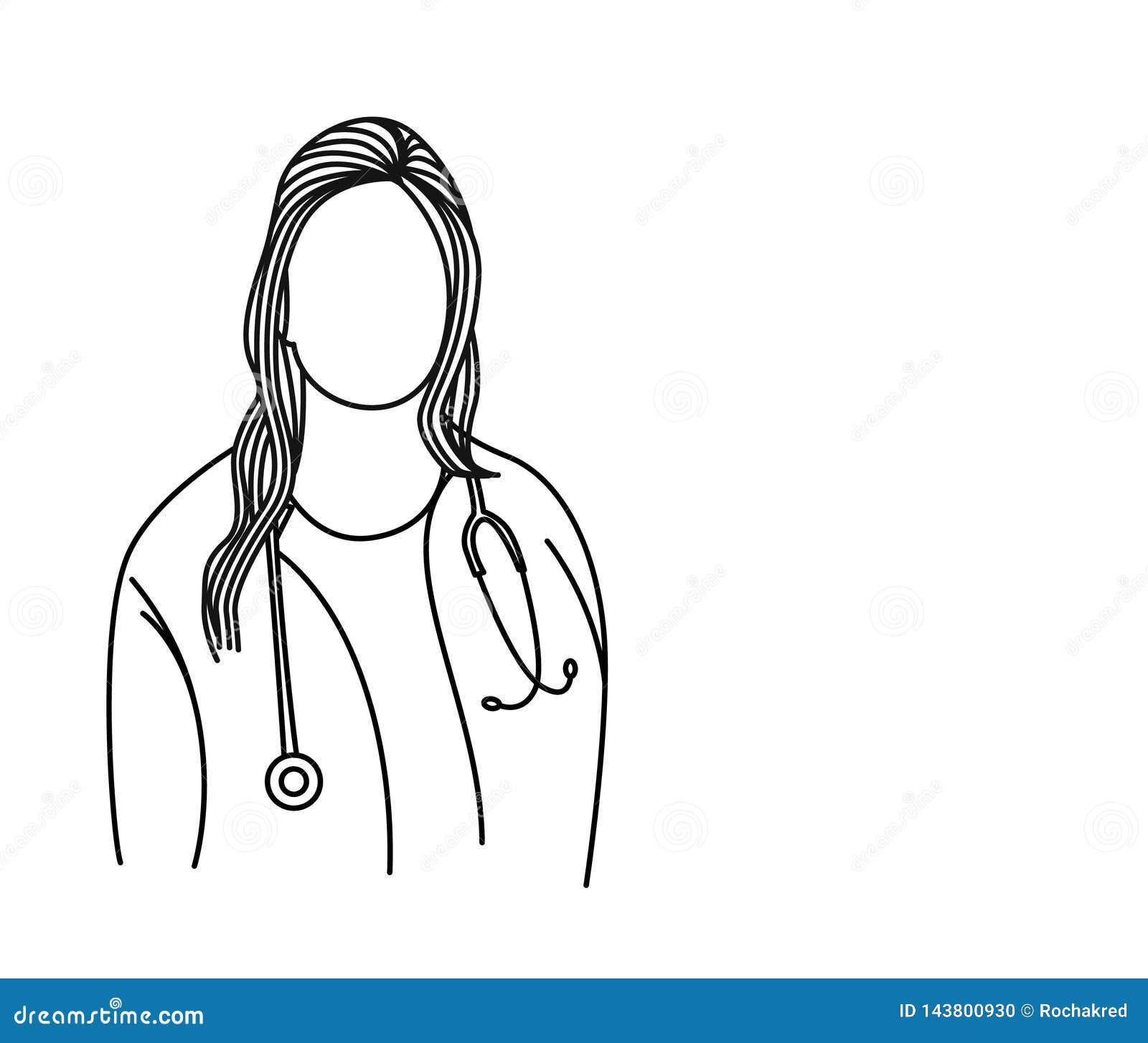 Doctor - Medical Icon, Line Art Design Stock Vector - Illustration of ...