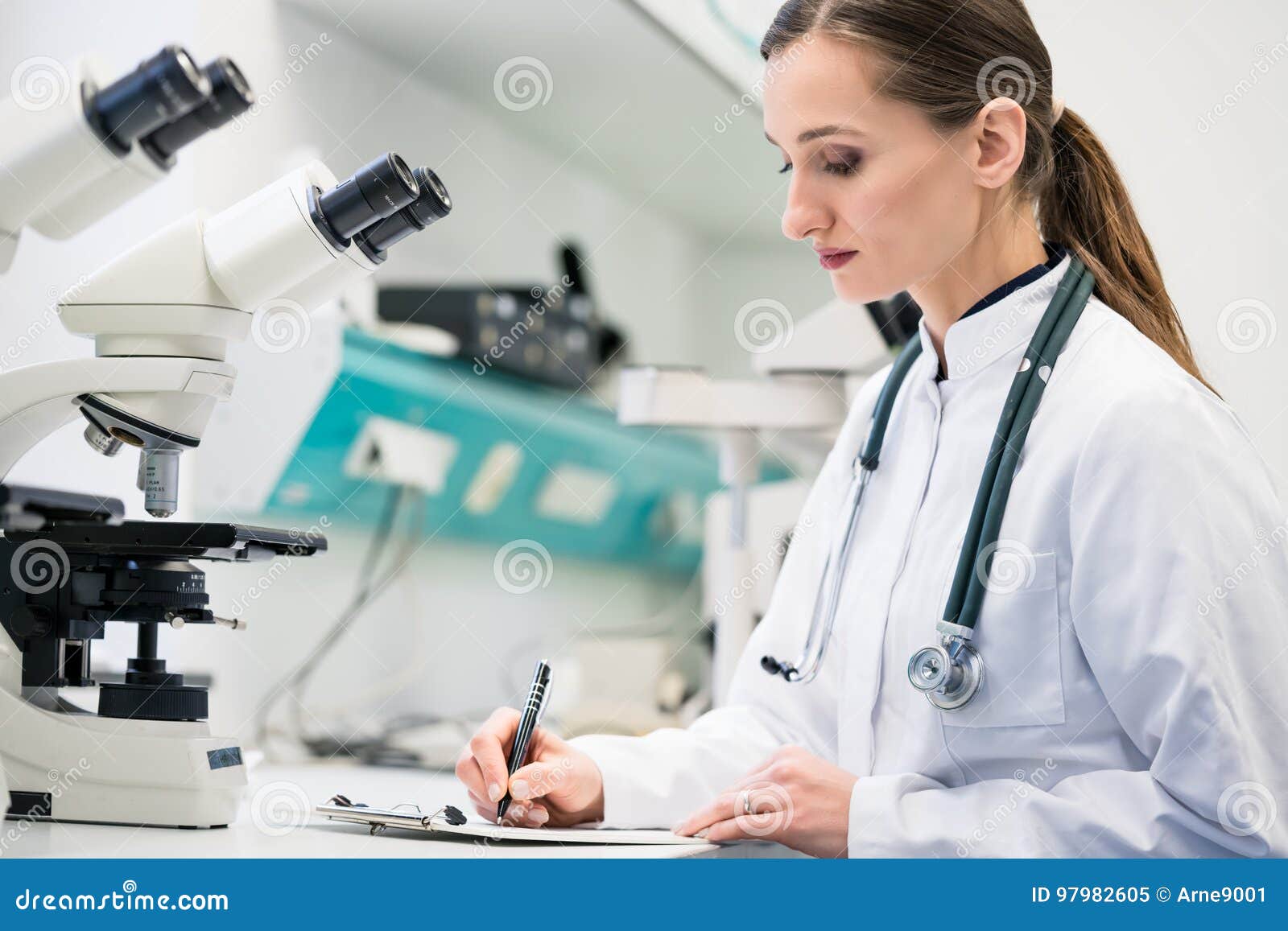 Doctor in the Medical Lab Analyzing Samples Stock Image - Image of ...