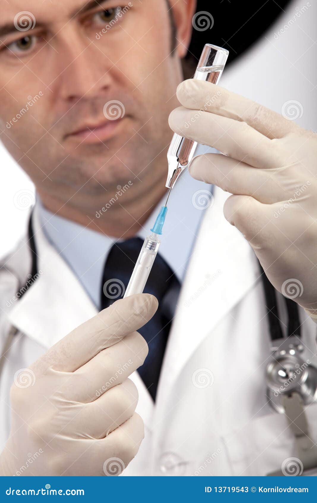 Doctor with Medical Syringe in Hands Stock Image - Image of dose ...