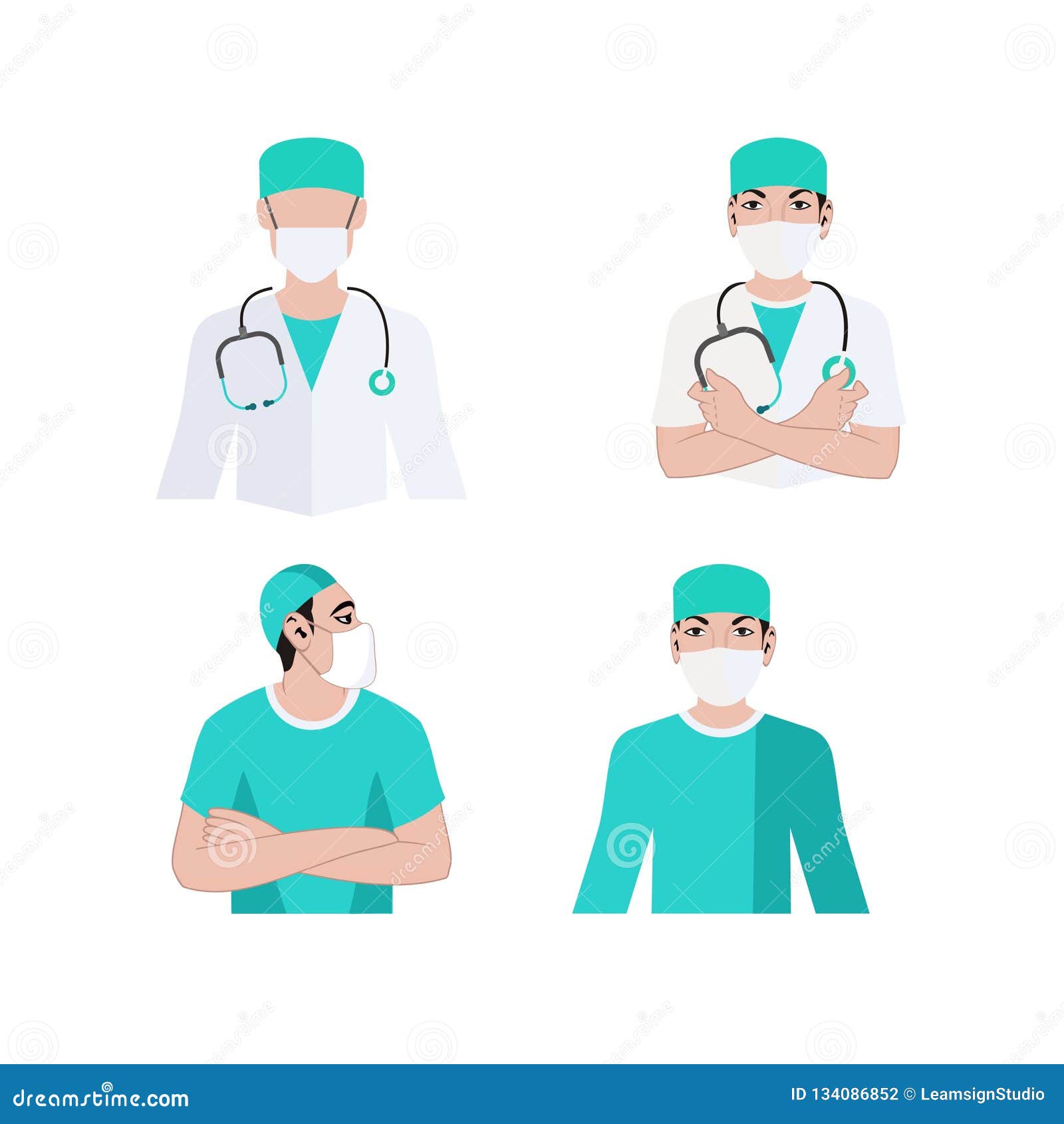 Doctor medical team vector stock vector. Illustration of vector - 134086852