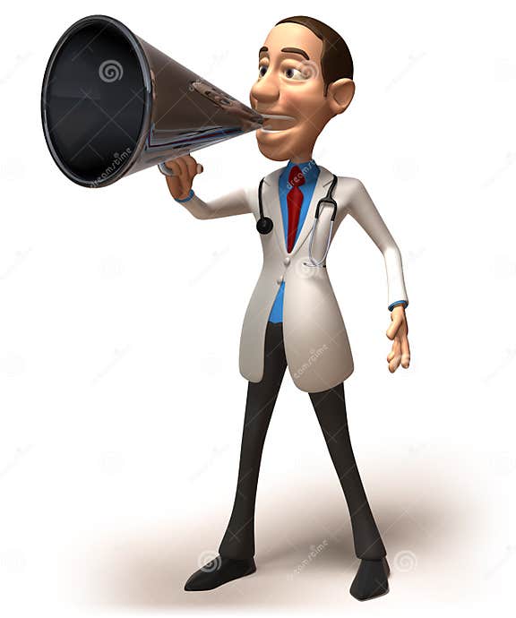 Doctor with a message stock illustration. Illustration of hospital ...