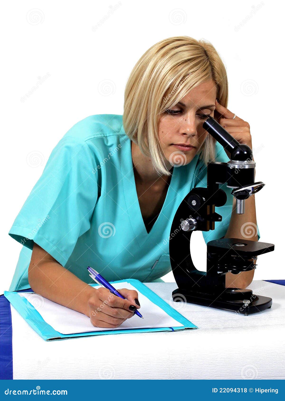 Doctor with microscope stock photo. Image of prevention - 22094318