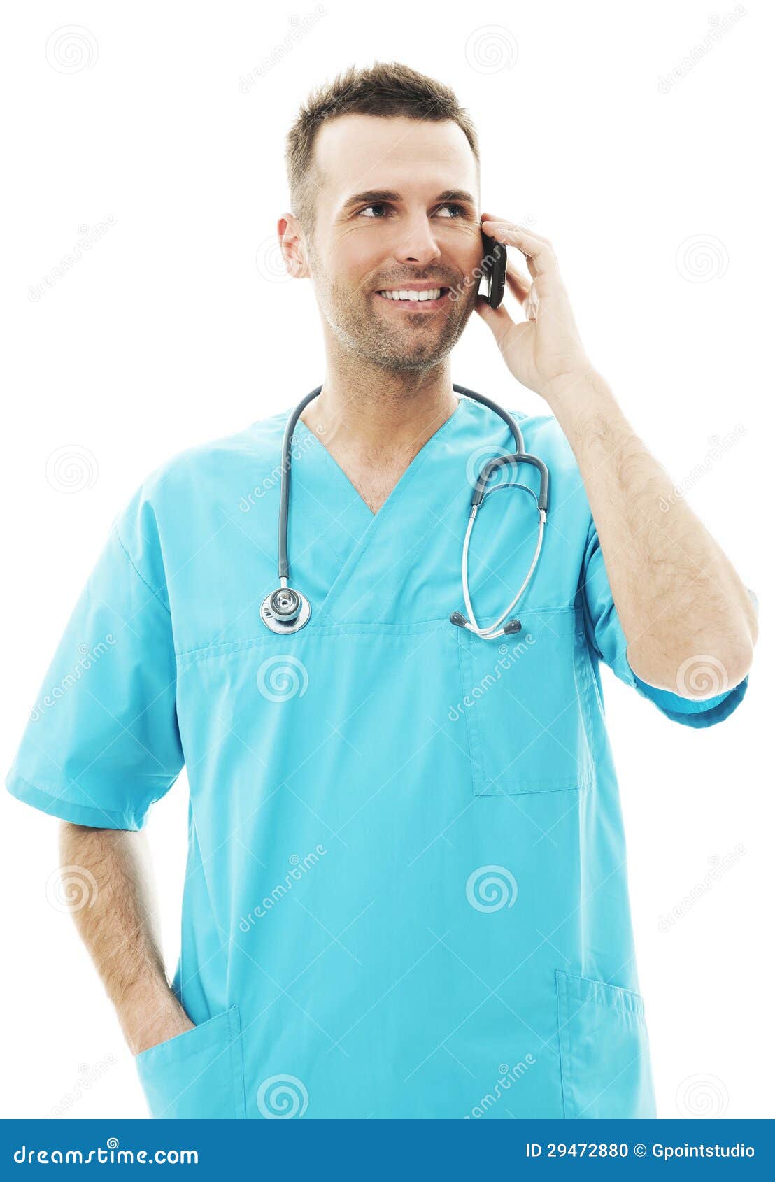 Doctor with mobile phone stock photo. Image of healthcare - 29472880
