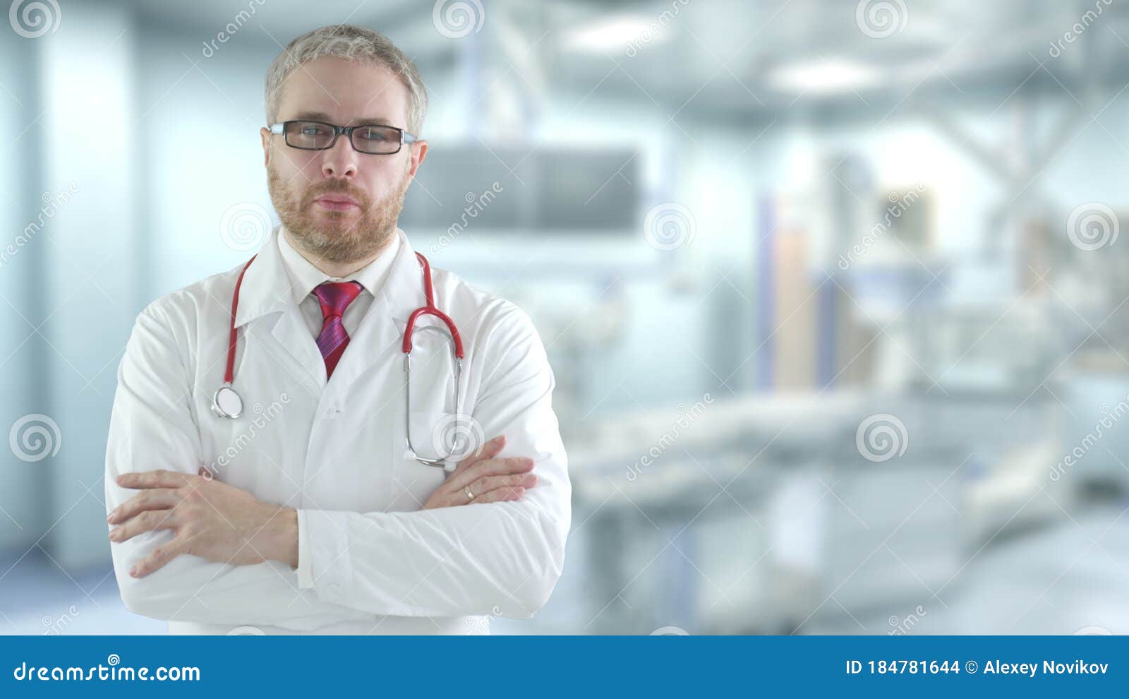 Concerned Doctor in the Modern Hospital Operating Room Stock Photo ...