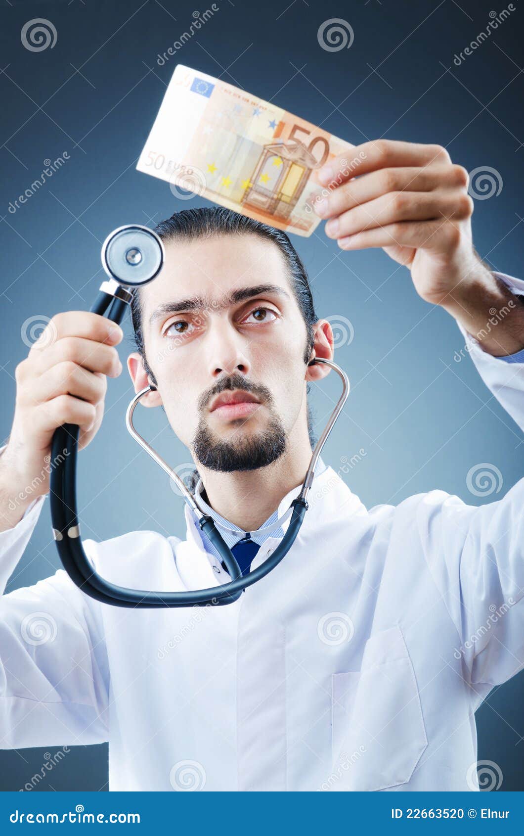 Doctor with money stock photo. Image of dollar, fees - 22663520