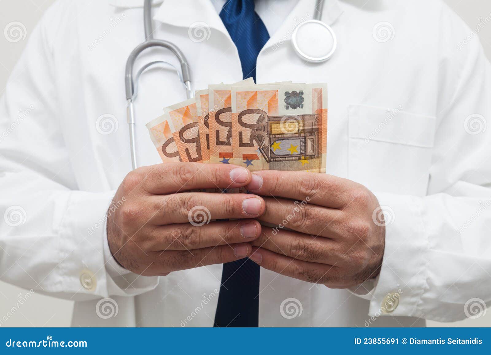 Doctor with Money in Studio Stock Image - Image of euro, healthy: 23855691