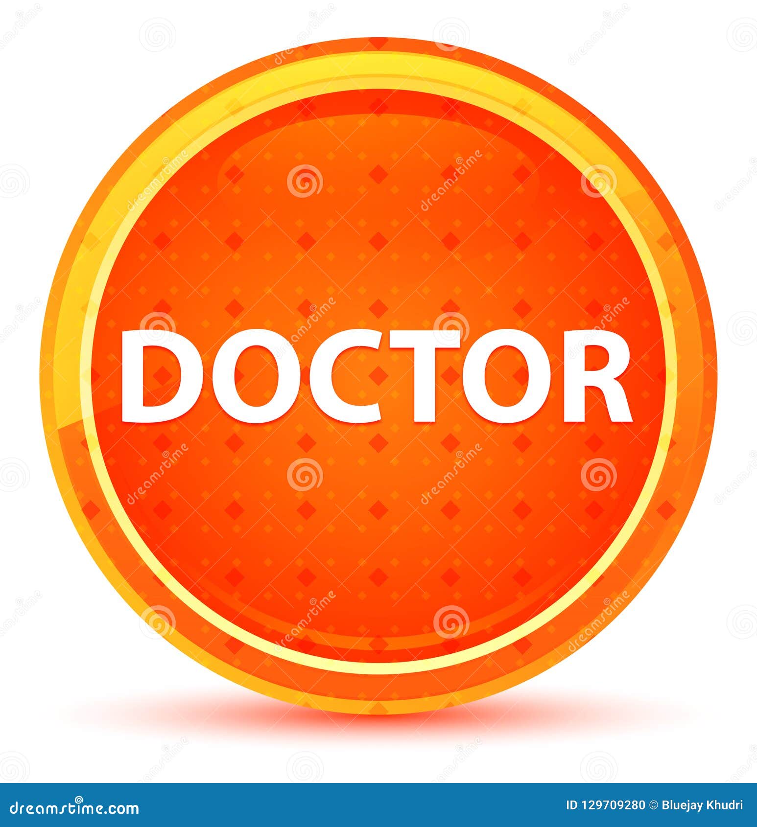 Doctor Natural Orange Round Button Stock Illustration - Illustration of ...
