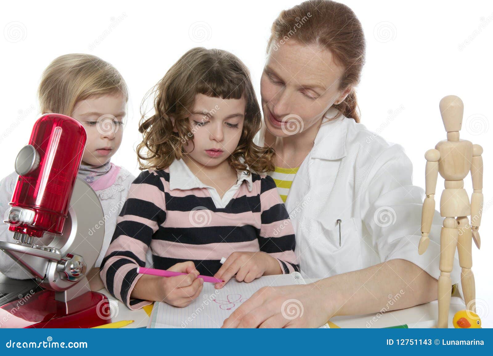 Doctor Natural Sciences Teaching School Pupil Stock Image - Image of ...