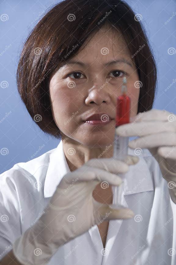 Doctor with needle stock image. Image of white, female - 10881985