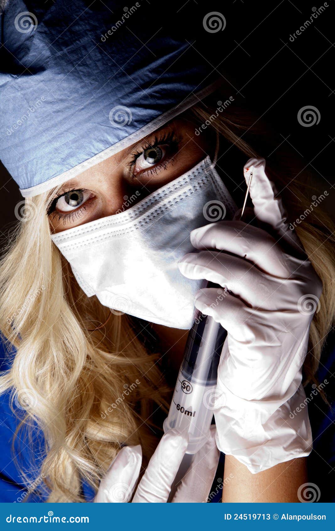 Doctor needle stock image. Image of closeup, blond, caucasian - 24519713