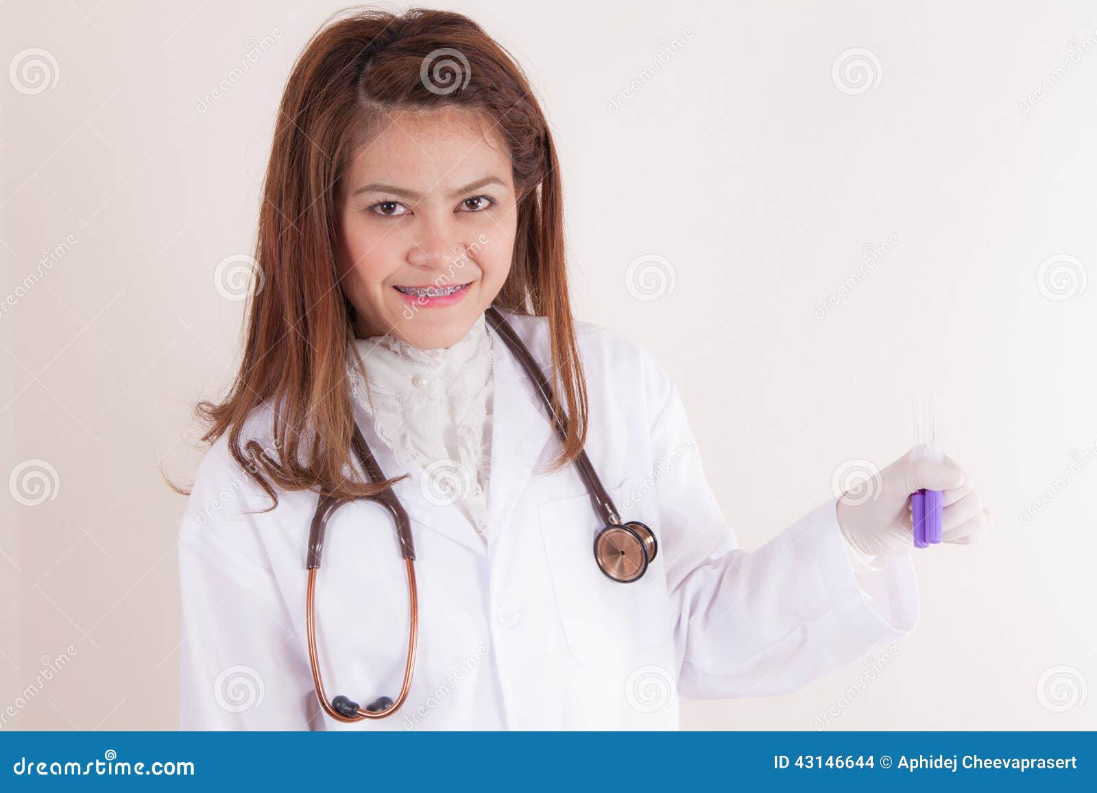 Doctor with needle stock photo. Image of beauty, protective - 43146644