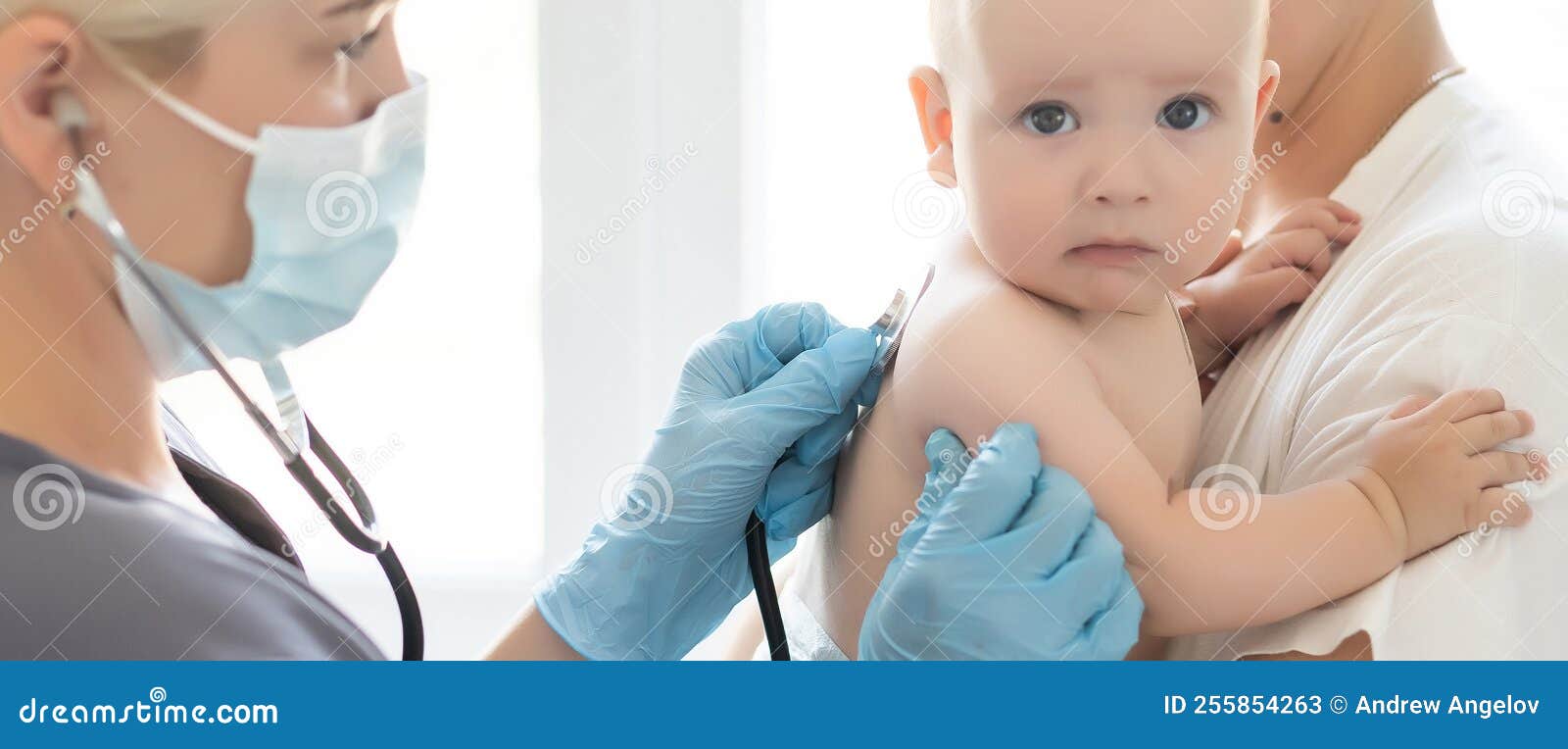 Doctor with Newborn on a White Stock Image - Image of baby, cute: 255854263