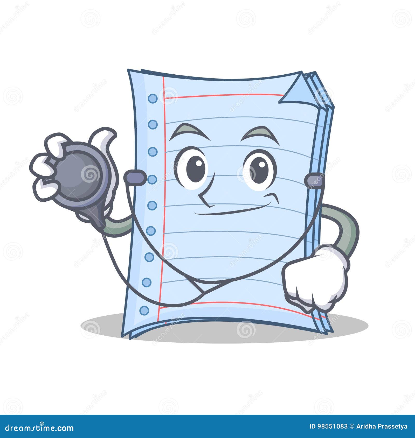 Doctor Notebook Character Cartoon Style Stock Vector - Illustration of ...