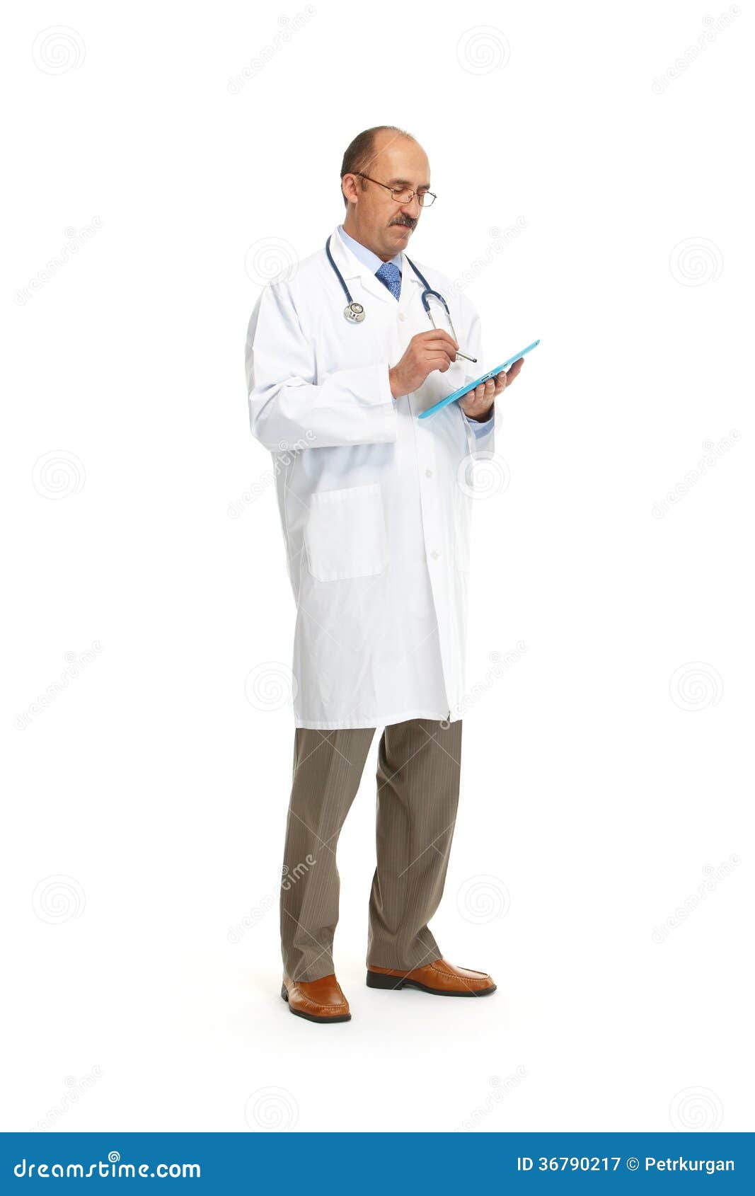 The doctor with notebook stock image. Image of computer - 36790217
