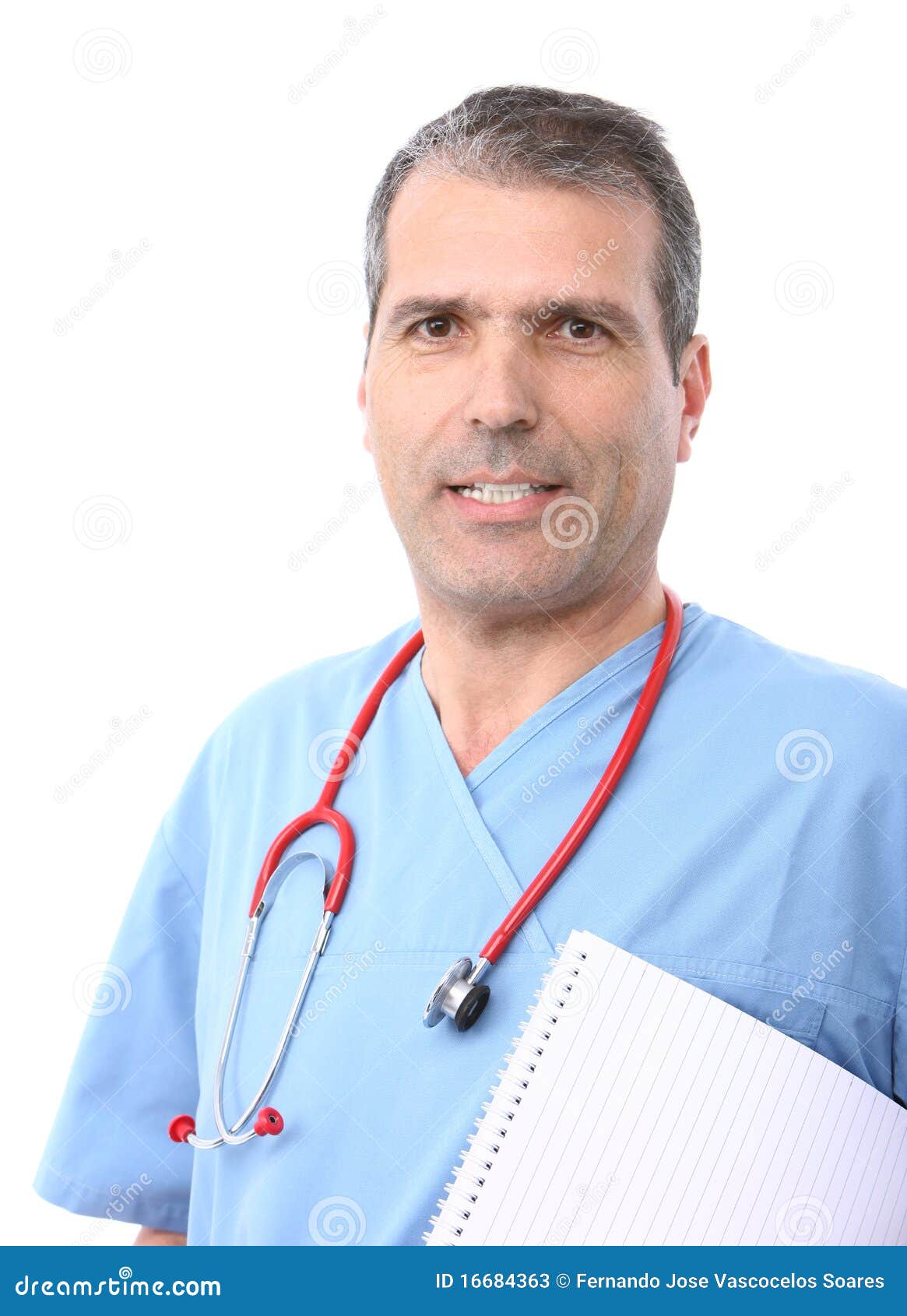 Doctor with a notepad stock image. Image of isolated - 16684363