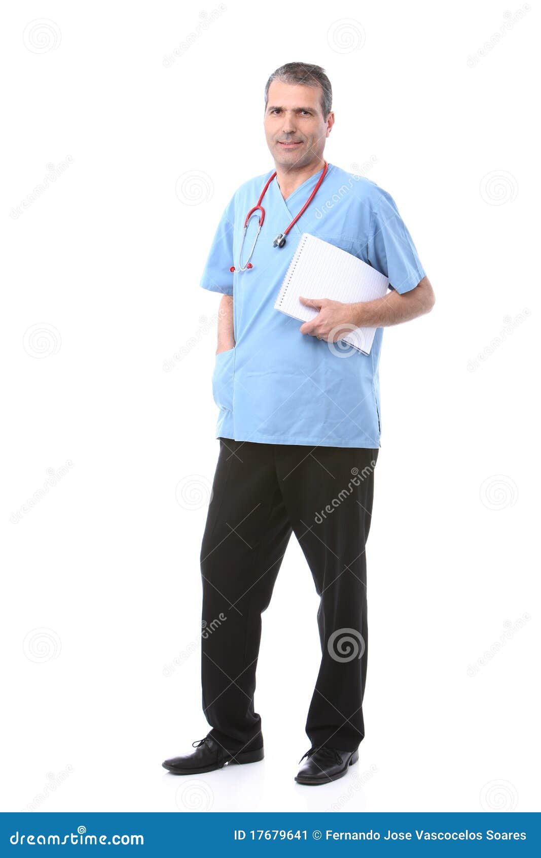 Doctor with a notepad stock image. Image of isolated - 17679641