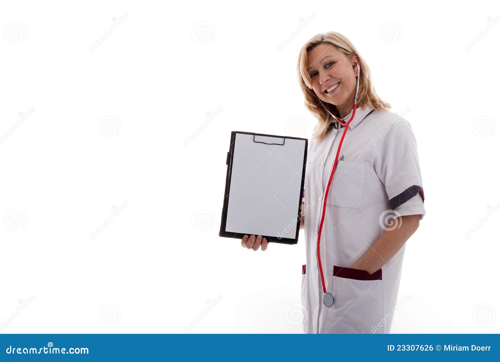 Doctor with notepad stock photo. Image of clipboard, stethoscope - 23307626